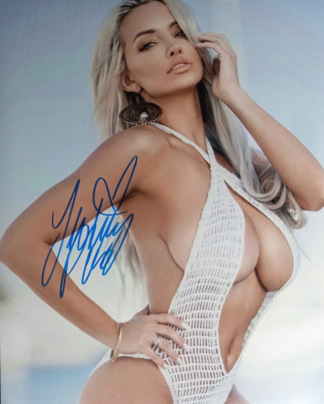 Lindsey Pelas Authentic Signed 8x10 Photo W Lighthouse Coa Model Etsy