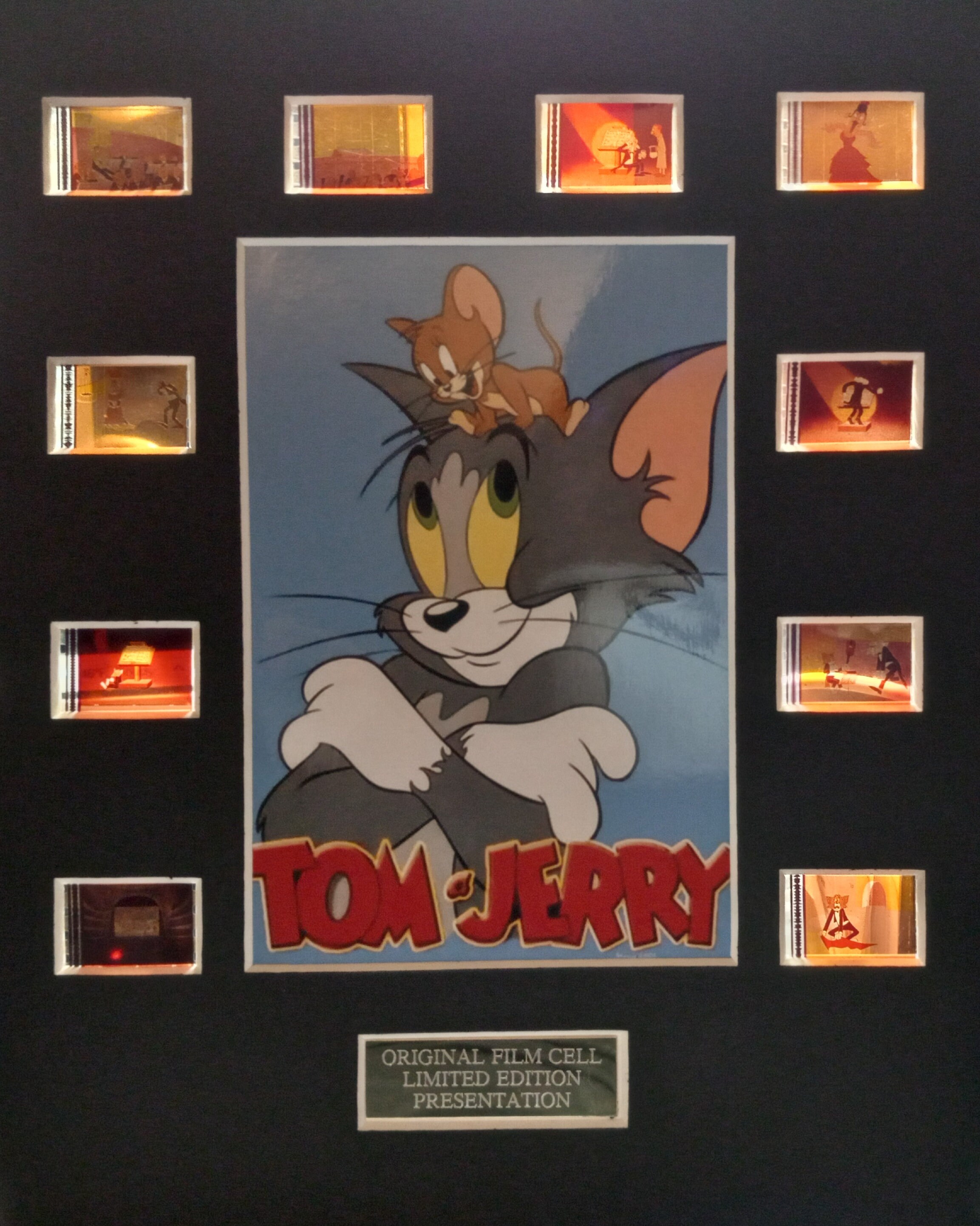 Tom & Jerry 8x10 Original Frame Ready Film Cell Display W/ COA