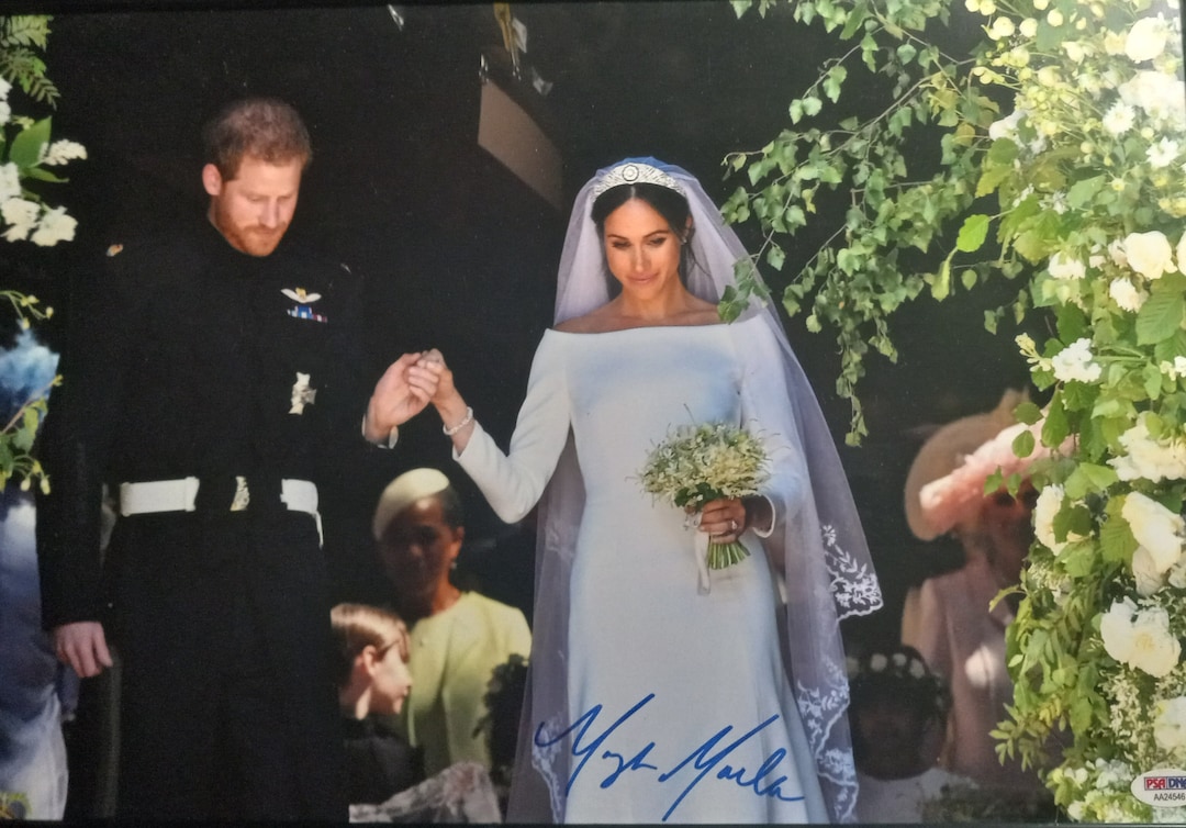 Meghan Markle Authentic Signed & Framed Wedding Photo W/ PSA/DNA ...