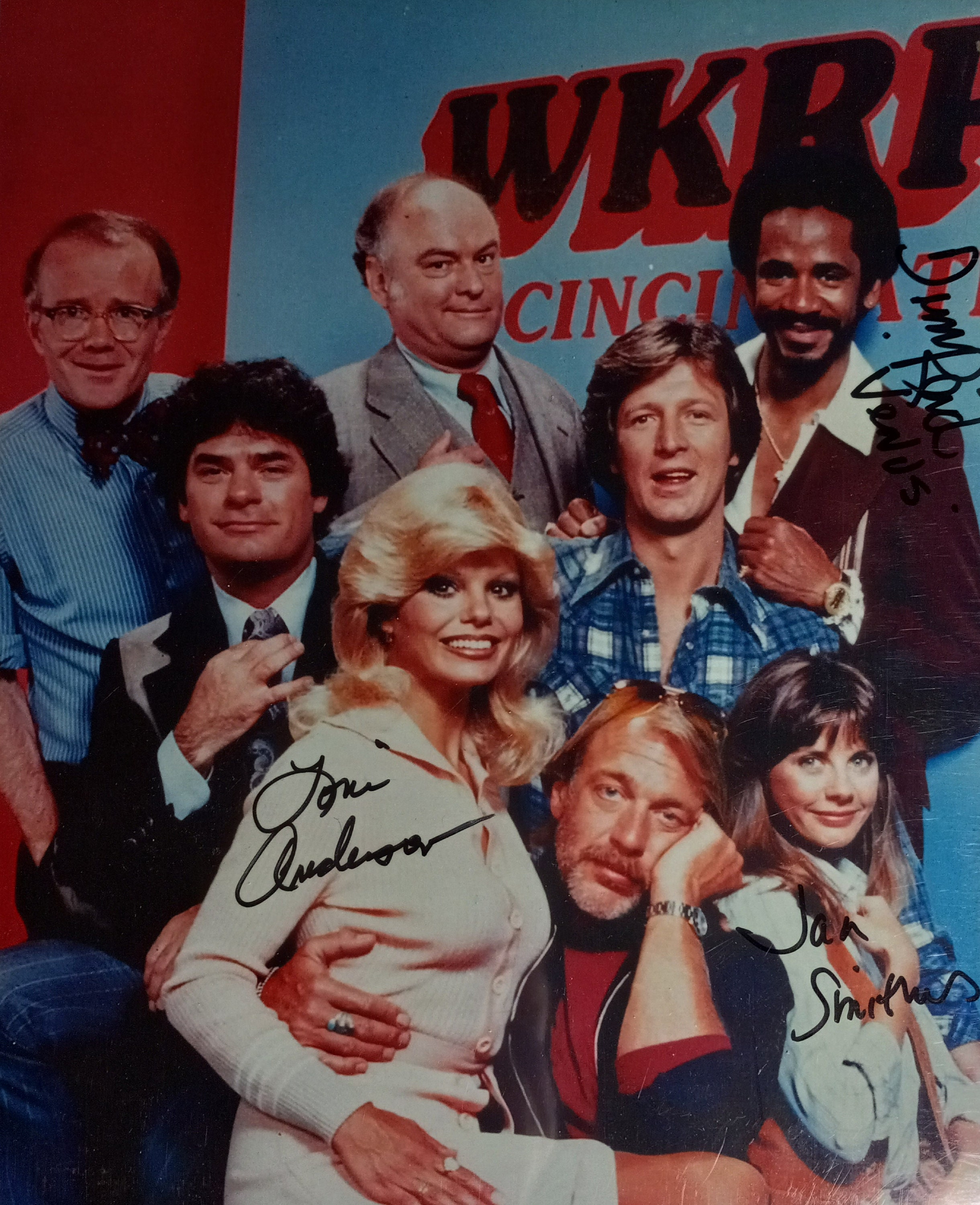 WKRP Cast X3 8x10 Authentic Signed Photo W/ Lighthouse COA Loni Anderson, Jan Smithers, Tim Reid ...