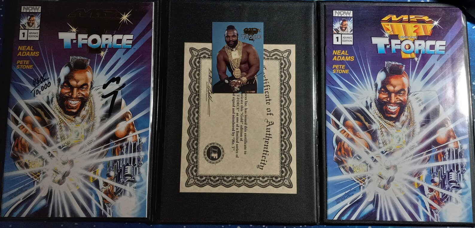Mr. T T-force Signed Tri-fold Comic Press Kit W/ A1COA & Mr. T Coa's ...