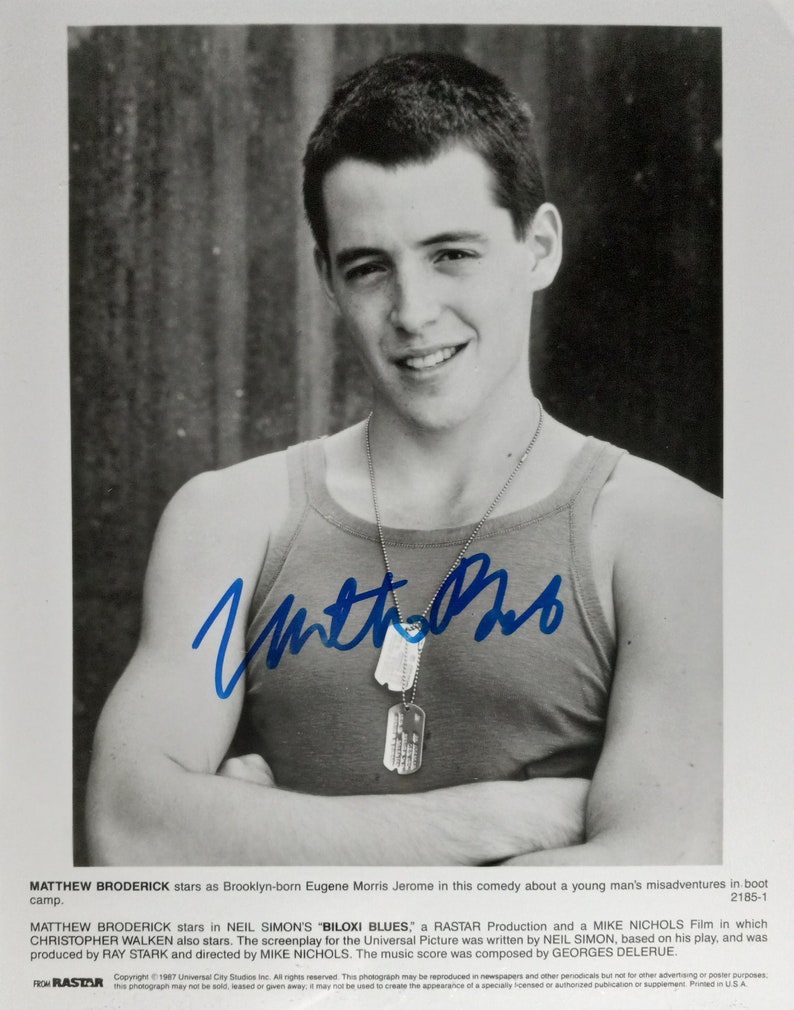Matthew Broderick Authentic Signed 8x10 Vintage Photo W/ A1 ...