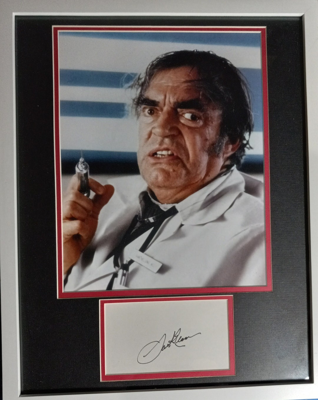 Jack Elam Authentic Signed Card With an 8x10 Photo Inside of A Custom ...