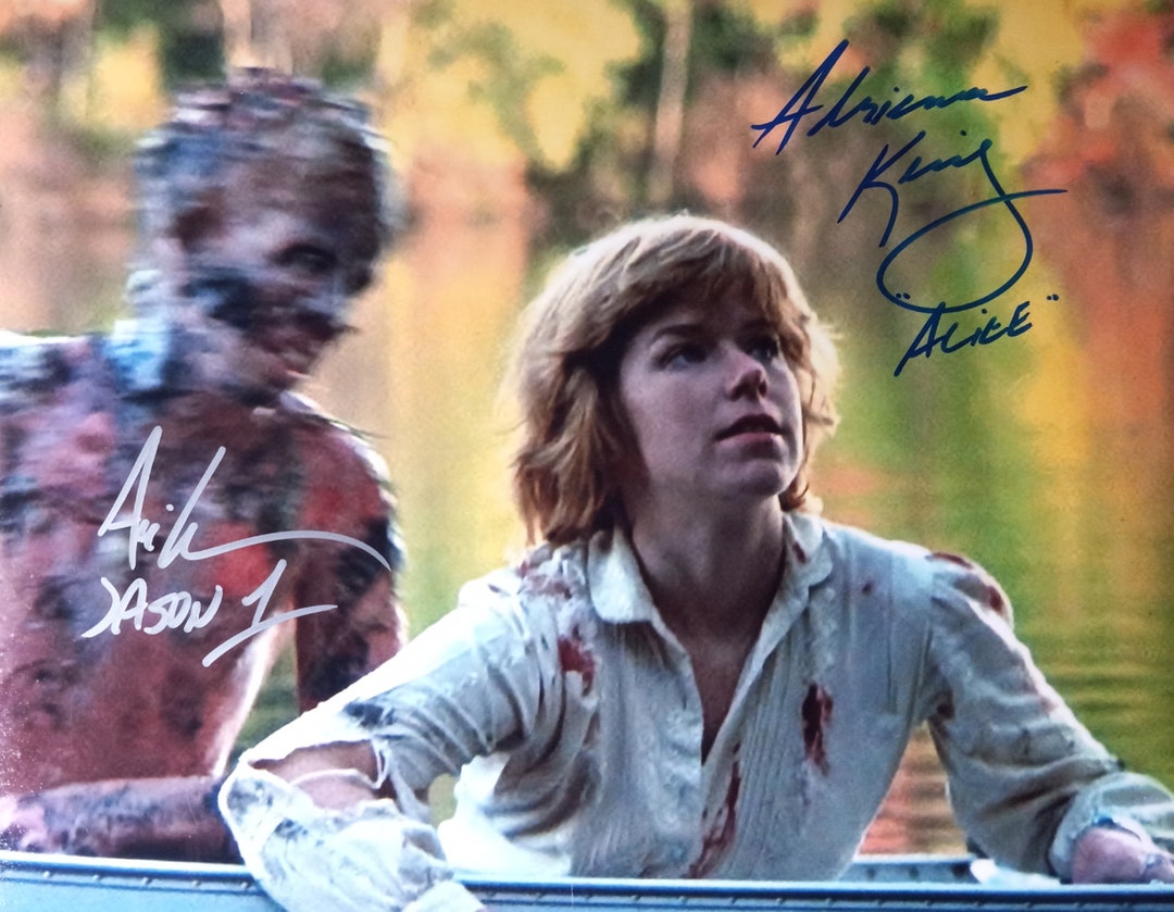 Ari Lehman & Adrienne King Dual Signed 8x10 Photo W/ 3rd Party Authentication Friday the 13th ...