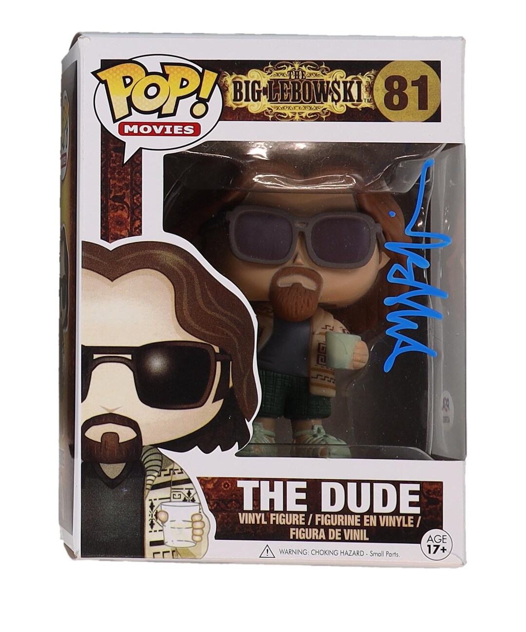 Jeff Bridges Authentic Signed the Big Lebowski #81 the Dude Funko Pop ...