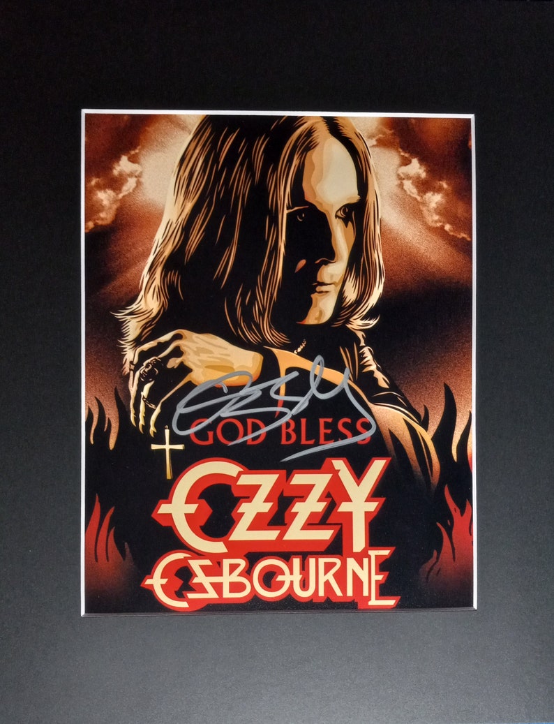 Ozzy Osbourne Authentic 8x10 Signed Photo With 11x14 Frame Ready ...