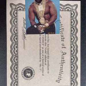 Mr. T T-force Signed Tri-fold Comic Press Kit W/ A1COA & Mr. T Coa's ...