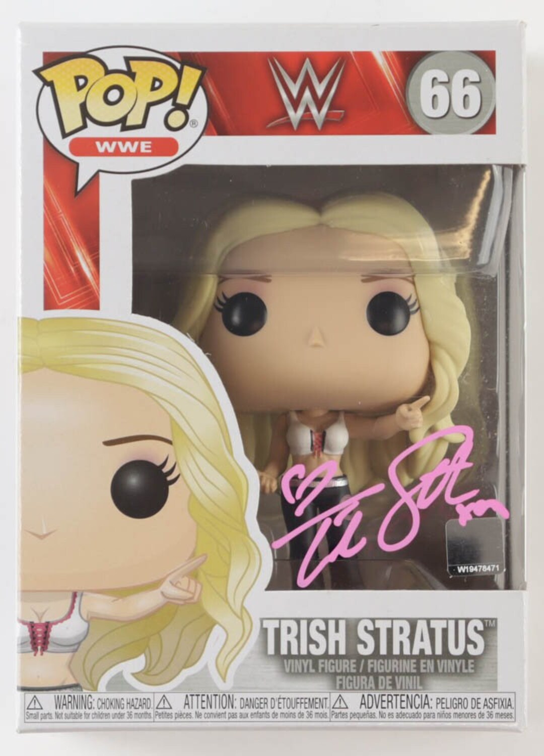Trish Status Authentic Signed Funko Pop #66 WWE W/ JSA COA - Hall of ...