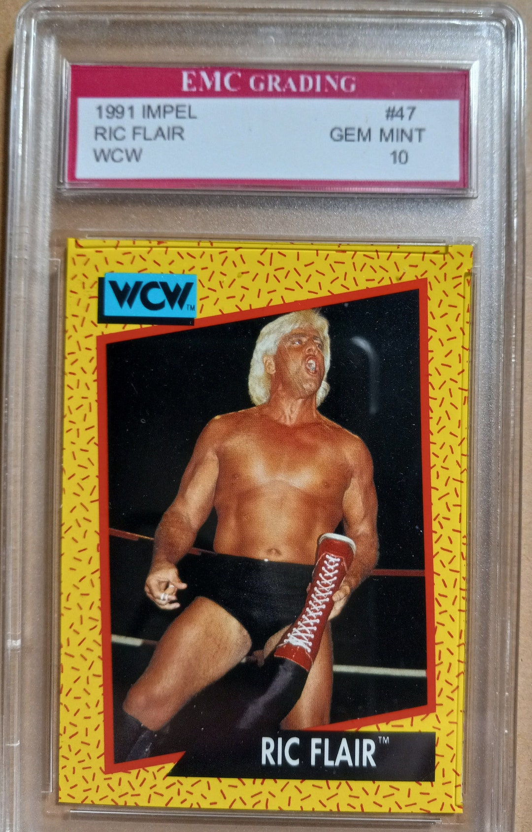 Ric Flair WCW Grade 10 Gem Mint 1991 #47 Card - Emc WCW WWE Nwa Awa ...