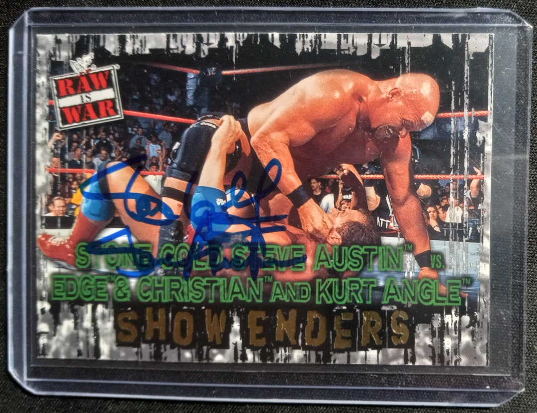 Vintage WWF Stone Cold Steve Austin #91 Authentic Signed Trading Card ...