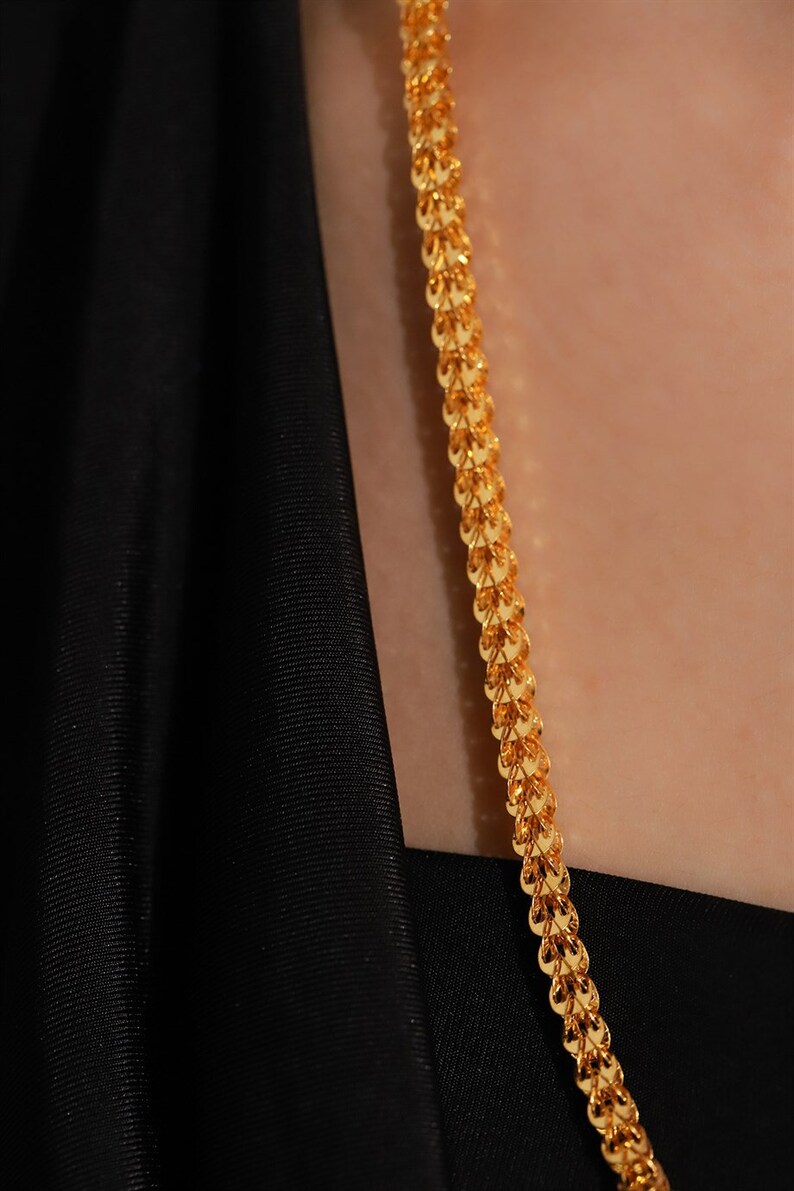 22K Solid Gold , Palm Chain , Foxtail Chain , Franco Wheat Choker ...