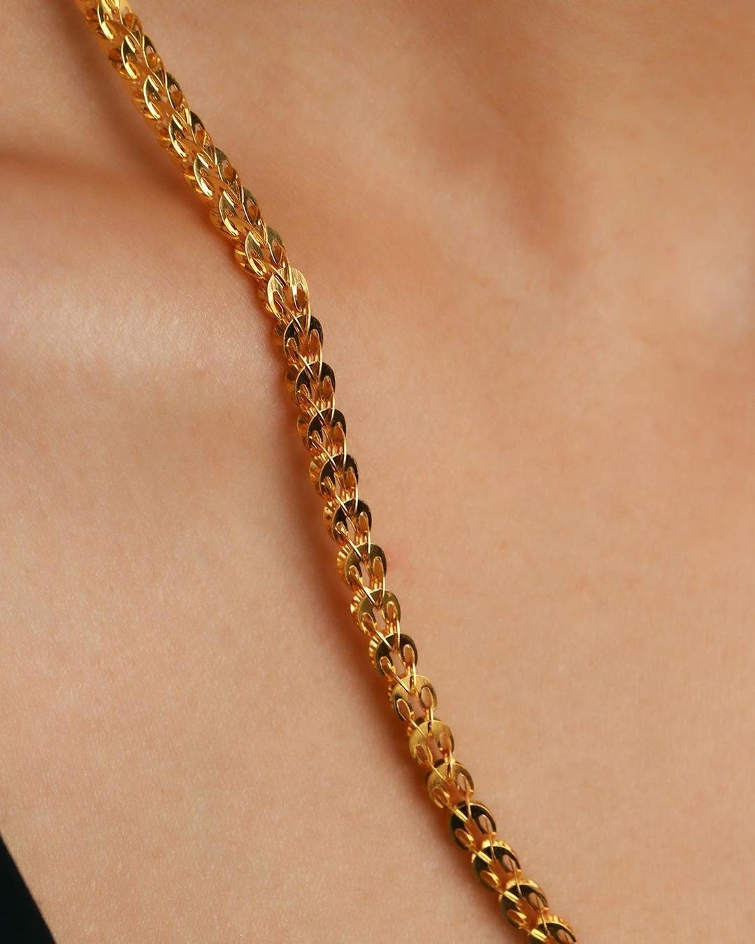 22K Solid Gold , Palm Chain , Foxtail Chain , Franco Wheat Choker ...