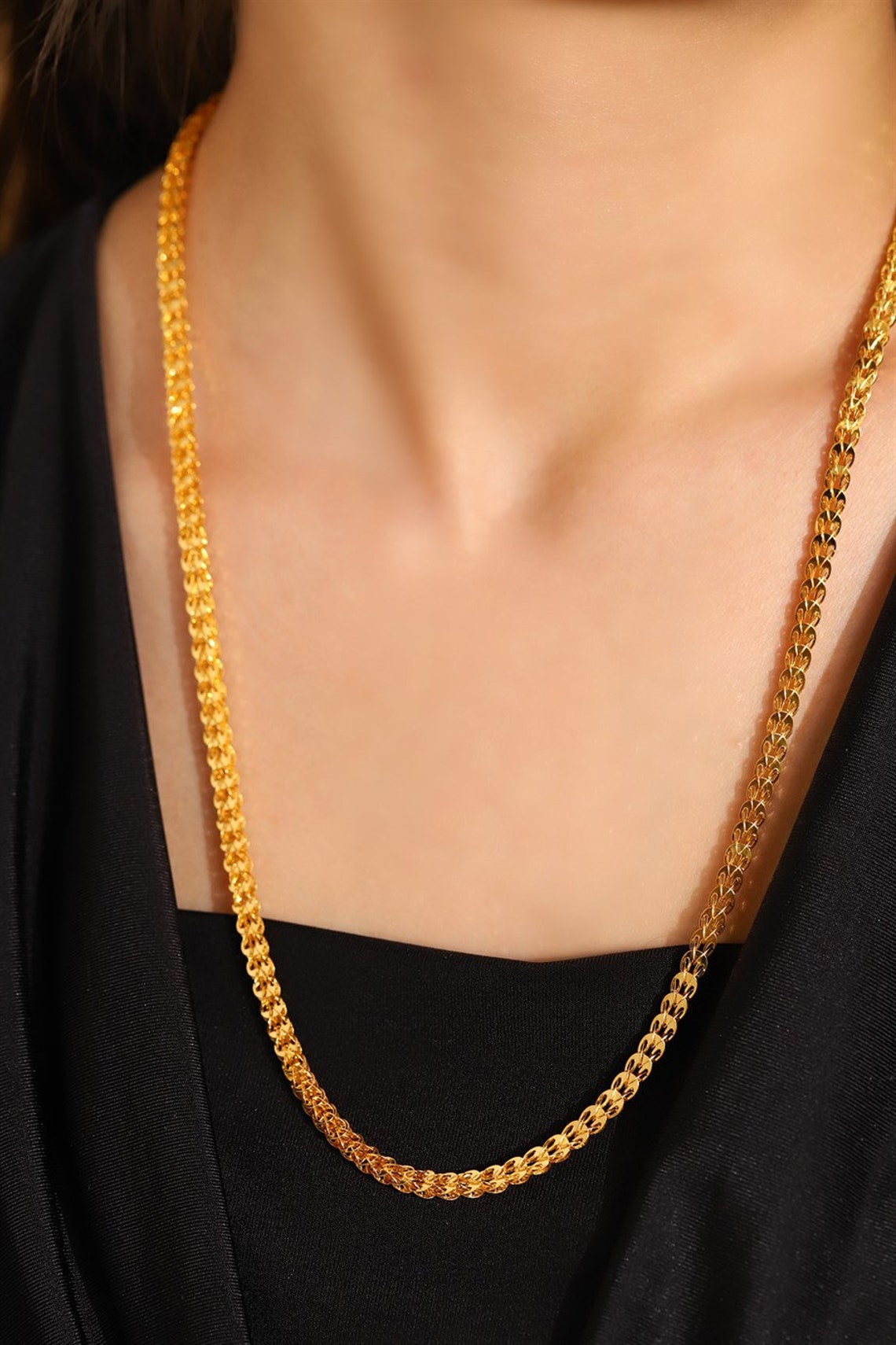 22K Solid Gold , Palm Chain , Foxtail Chain , Franco Wheat Choker ...