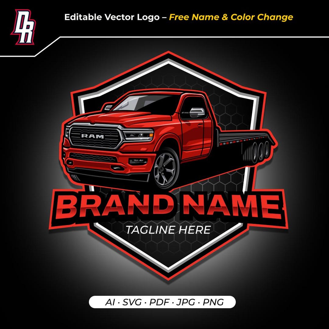 Hauling Truck Logo, Ram Truck Logo, Heavy Duty Hauling SVG, Pickup ...