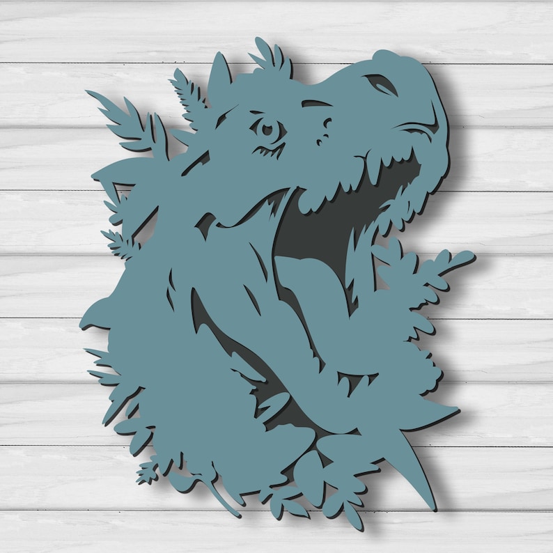 T-rex Dinosaur Multilayer SVG, Laser Cut File, Paper Cut, CNC, 3D ...
