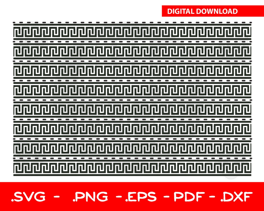 Ancient Greek Roman Wave Pattern Svg Roman Pattern Meander - Etsy