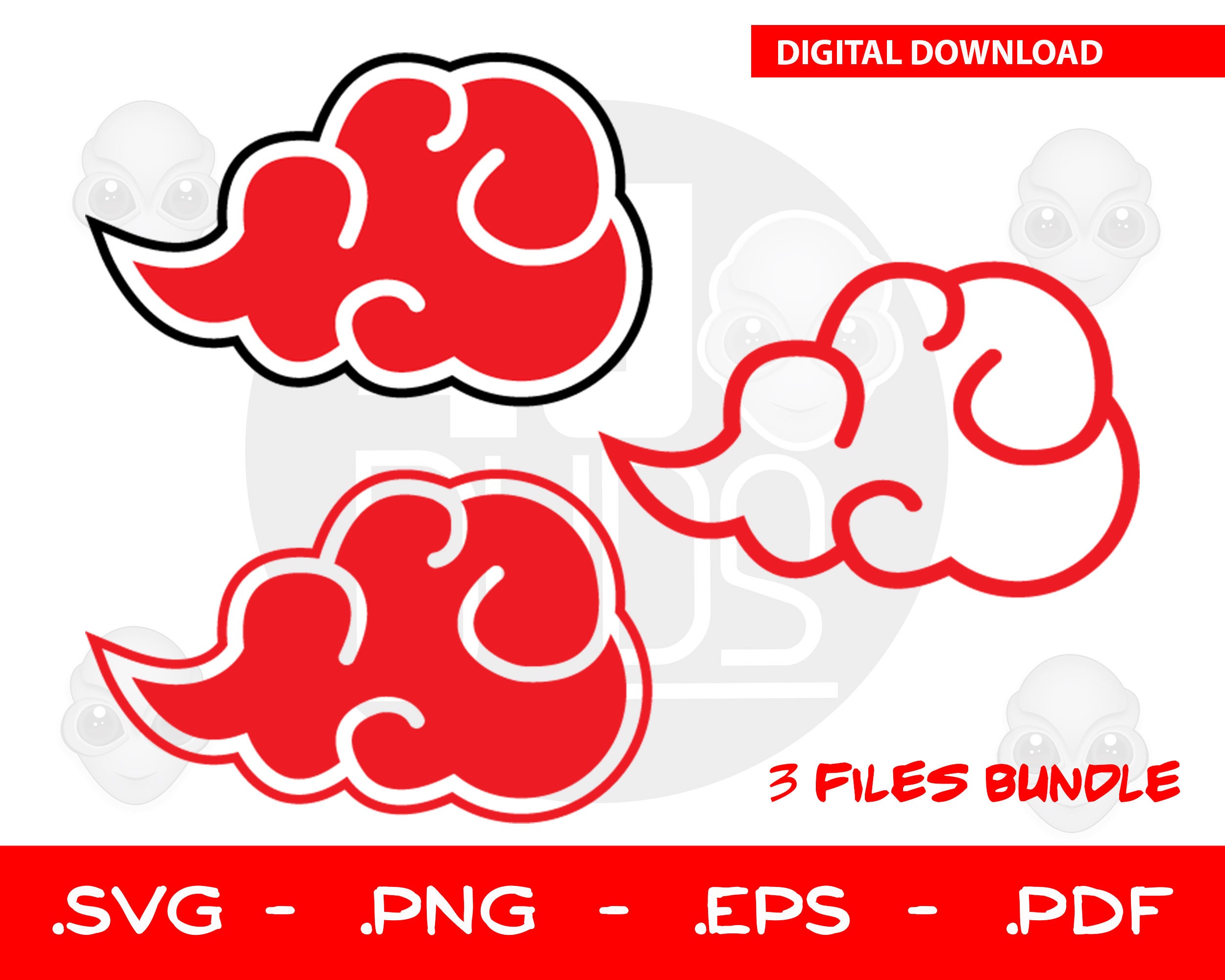 Akatsuki Clouds Png - Etsy