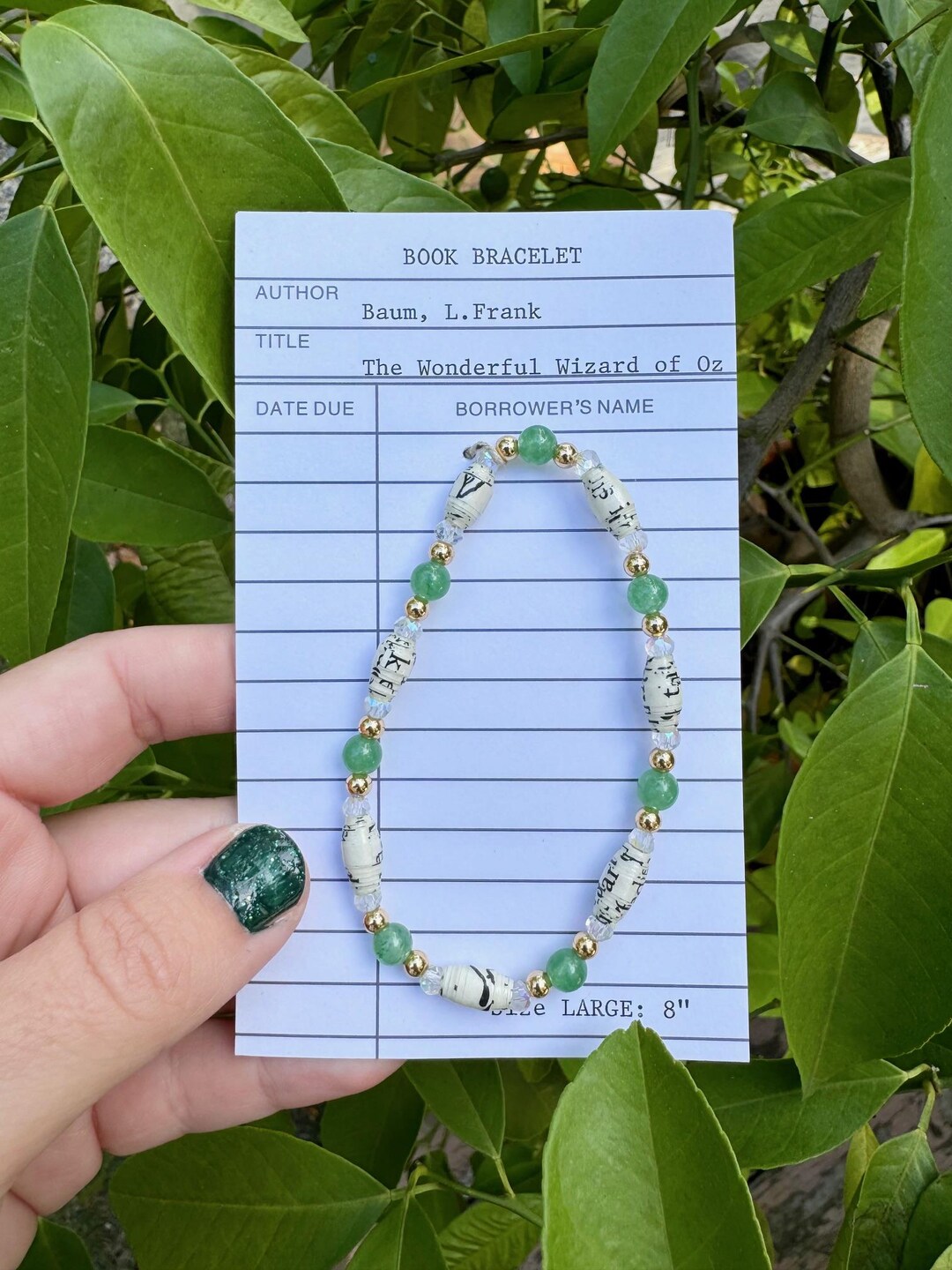 Book Bracelet, Wizard of Oz, Dorothy Gale, Frank Baum, Literacy Gift, Bookish Bracelet, Teacher ...