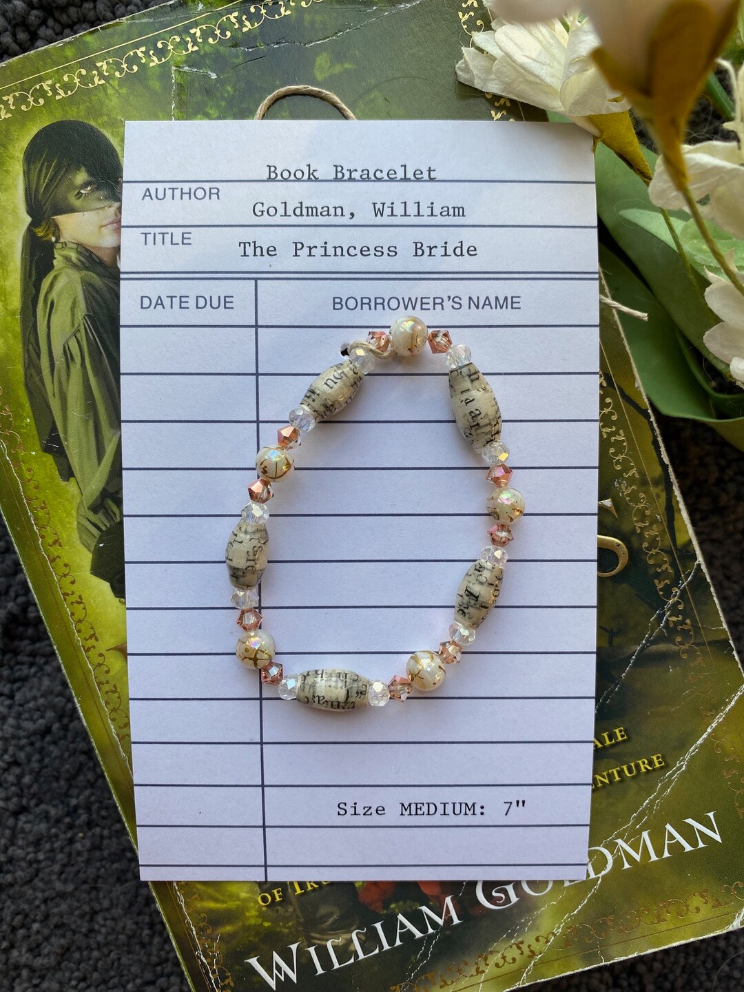 Book Bracelet, the Princess Bride, Buttercup, William Goldman,literacy ...