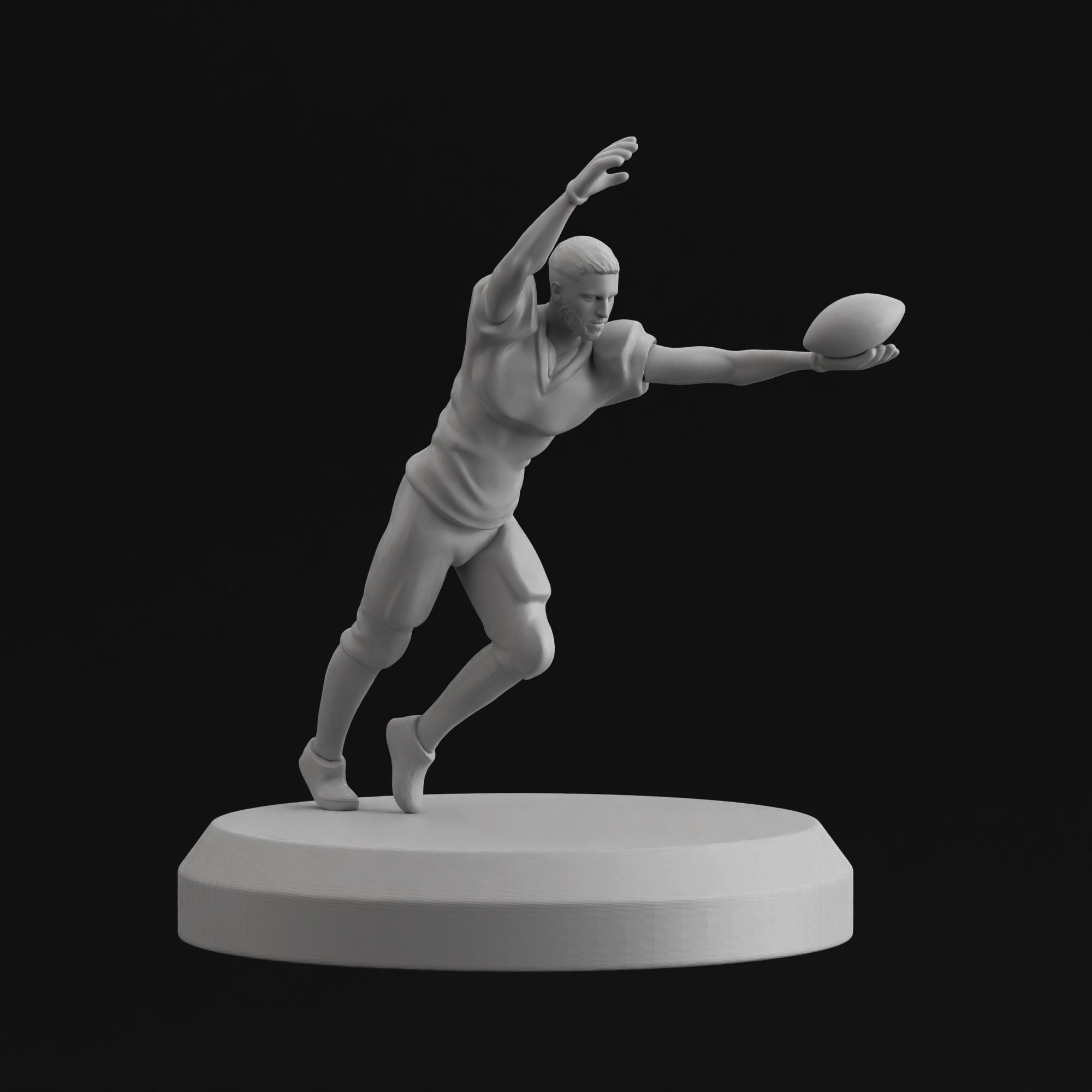 3D Custom American Football Player Figurine - Human Sculpture - Custom ...