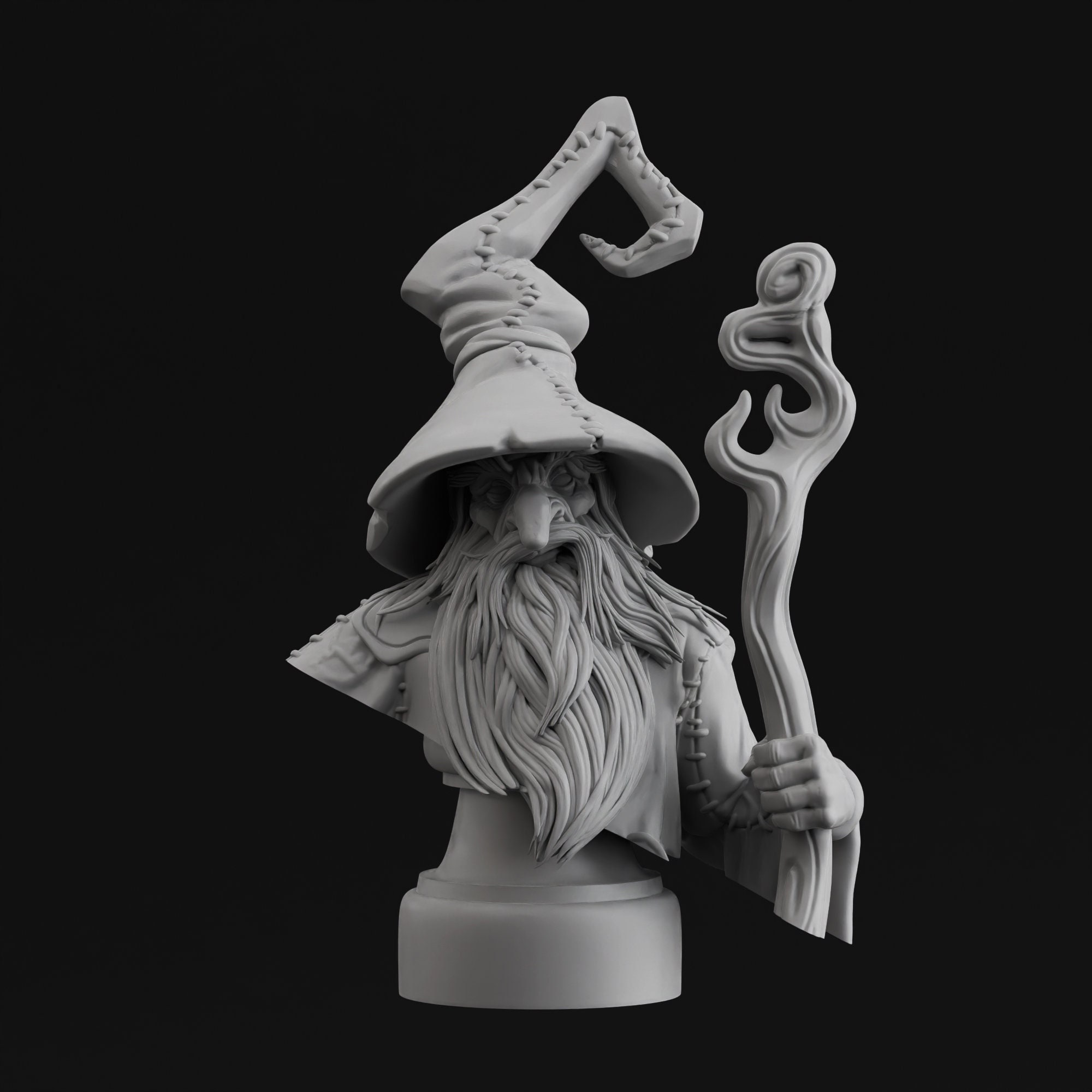 3D Wizard Figurine - 3D Wizard - 3D Figurine - Custom 3D Printing ...