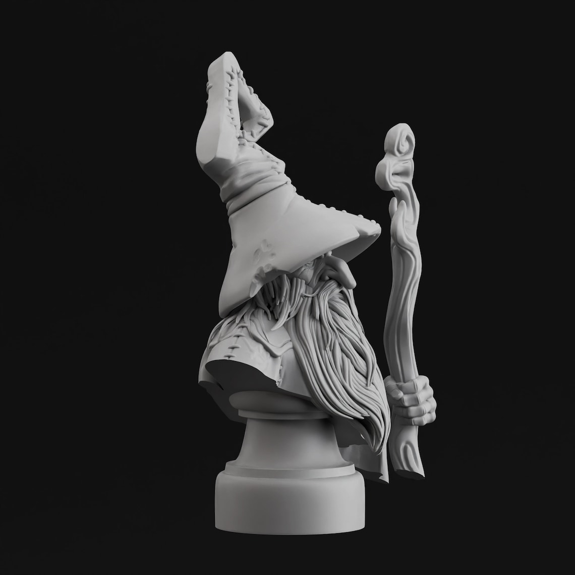 3D Wizard Figurine - 3D Wizard - 3D Figurine - Custom 3D Printing ...
