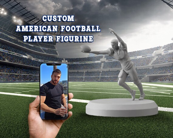 3D Custom American Football Player Figurine Human Sculpture | Etsy