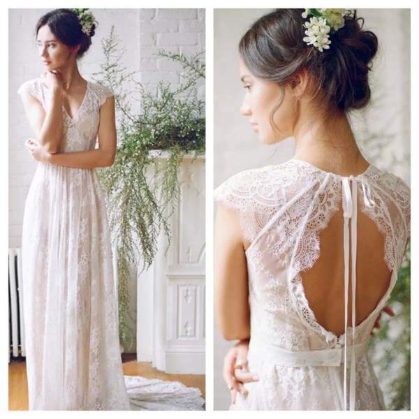 Keyhole Back Dress - Etsy