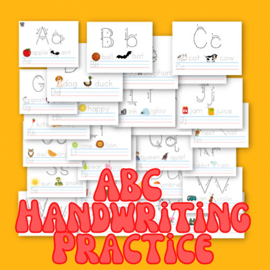 Alphabet Tracing Handwriting Practice|learning Pages for Letters ...