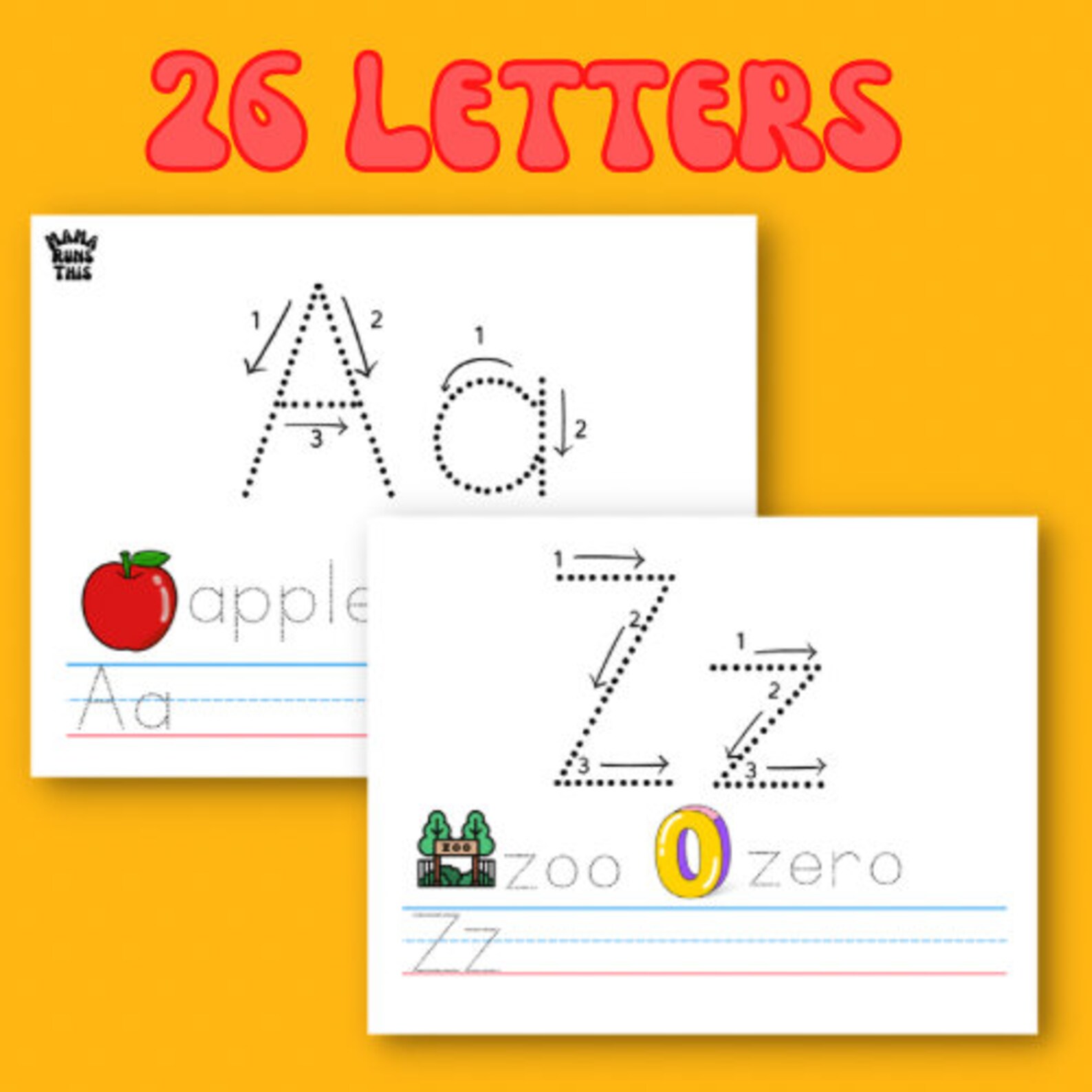 Alphabet Tracing Handwriting Practice|learning Pages for Letters ...