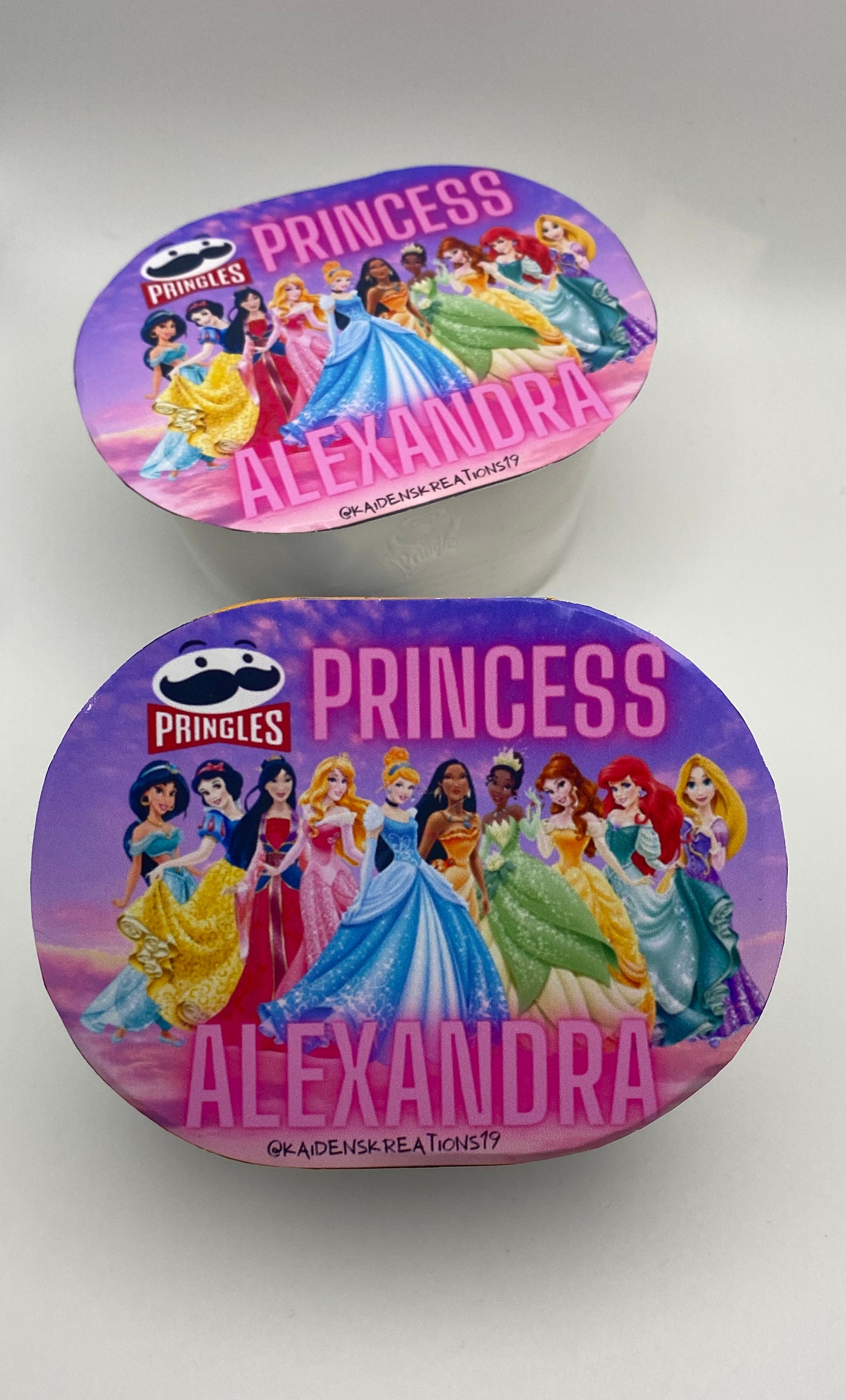 Personalized Princess Pringles Snack Stack Disney Princess Custom Label ...