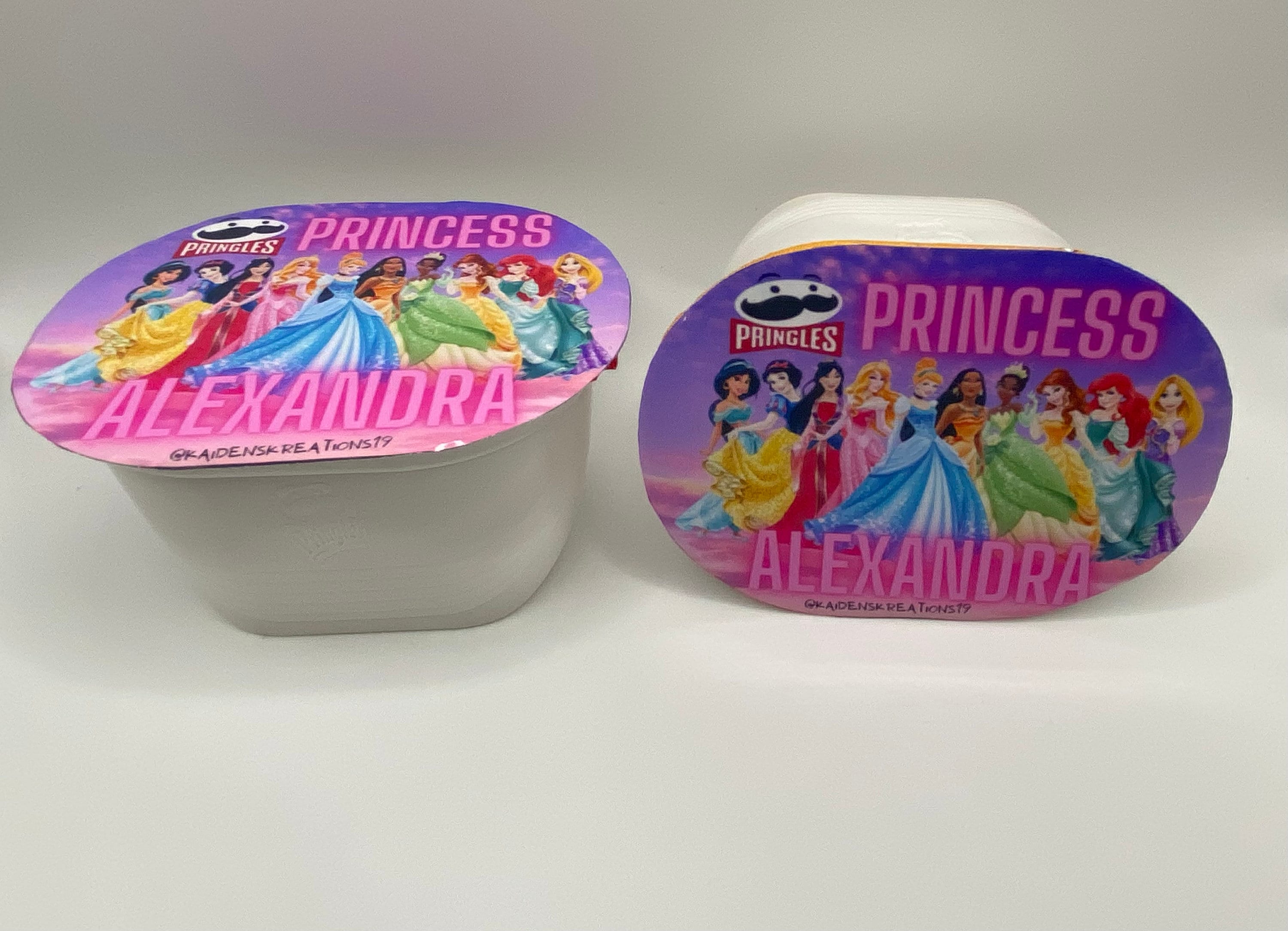 Personalized Princess Pringles Snack Stack Disney Princess Custom Label ...