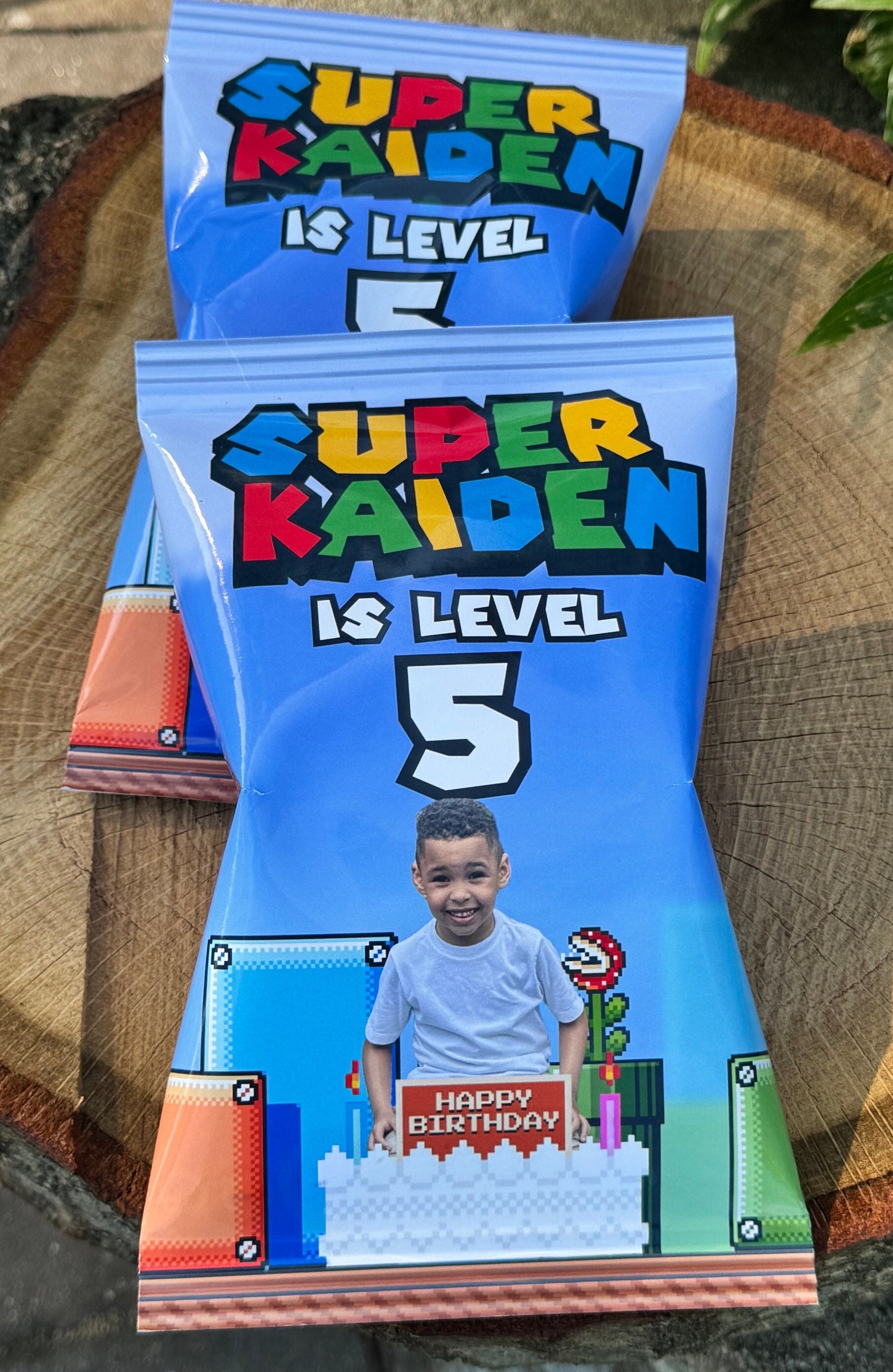 Super Mario Birthday Chip Bags- Filled- Fully Assembled and Shipped - Etsy