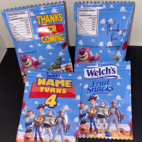Fruit Snacks Toy Story Label - Etsy