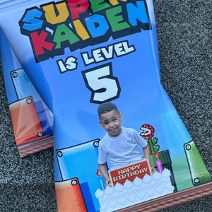 Super Mario Birthday Chip Bags- Filled- Fully Assembled and Shipped - Etsy