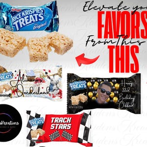 Custom Rice Krispie Treats Personalized Marshmallows Treats Custom ...