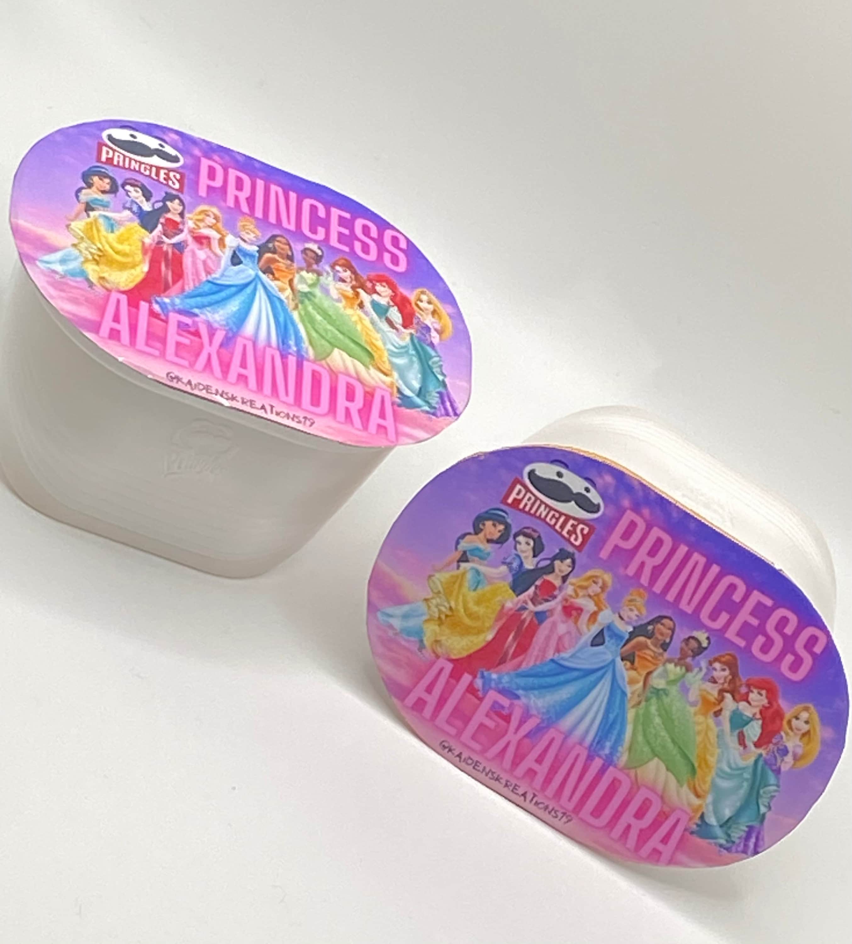 Personalized Princess Pringles Snack Stack Disney Princess Custom Label ...