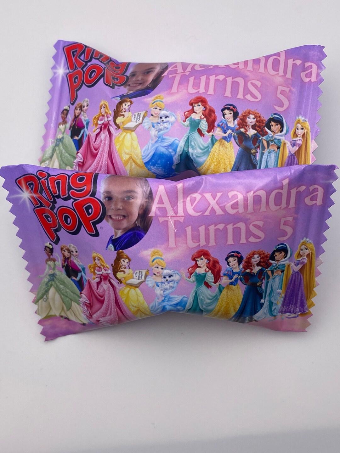 Disney Princess Ring Pop | Custom Ring Pop Candy Label | Personalized ...