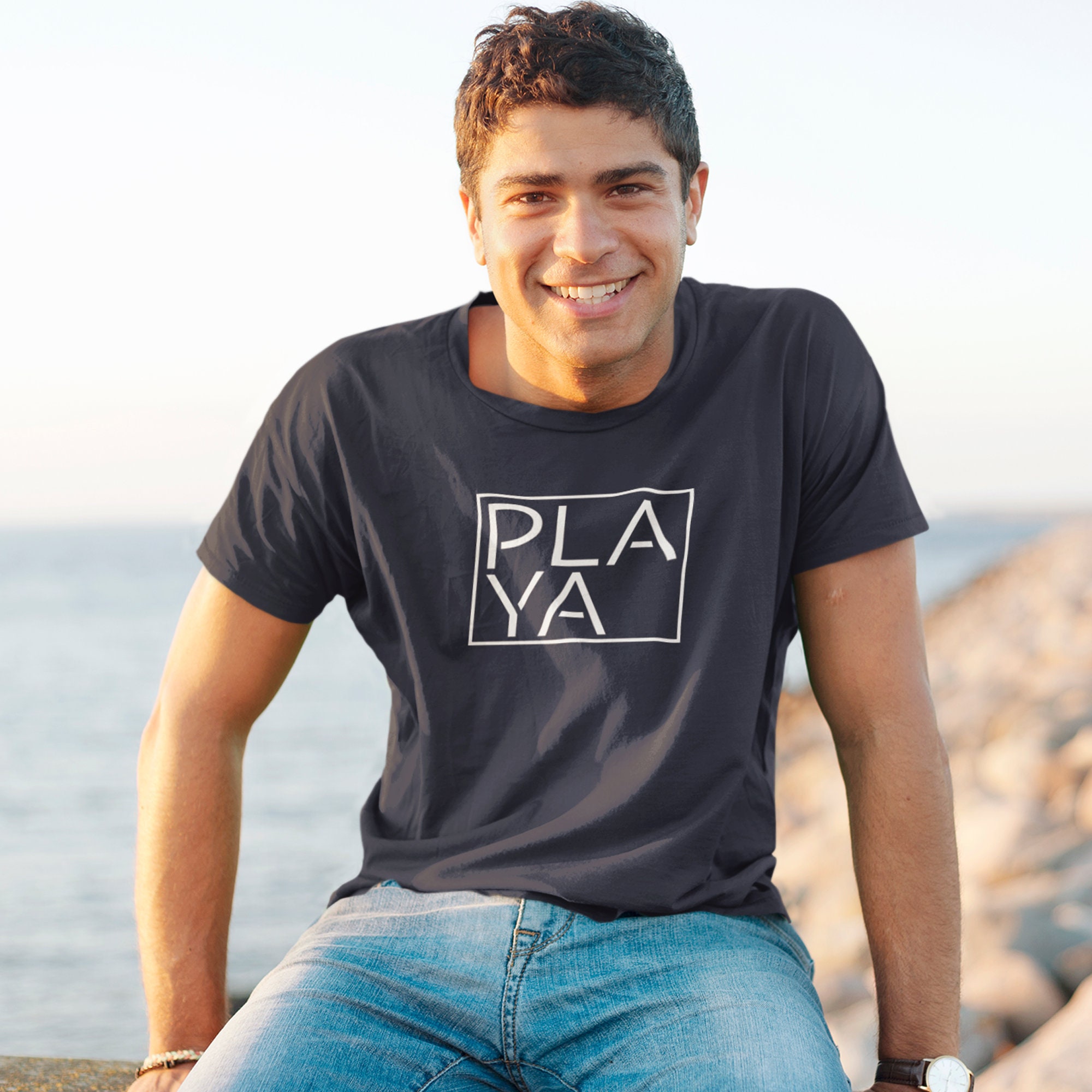 Playa Tee Beach Text Tshirt, Beach Day Shirt, Surfer Tshirt, Gift for ...