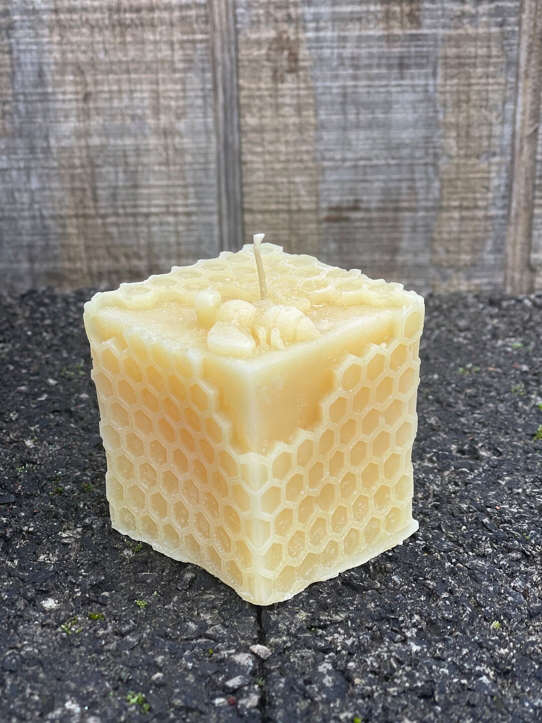 100% Pure Beeswax Candle - Bee Cube - Etsy