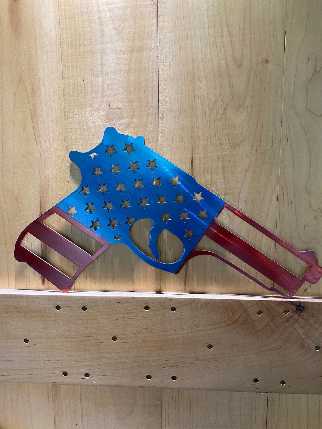 45 Metal Handgun Flag Painted Wall Art - Etsy