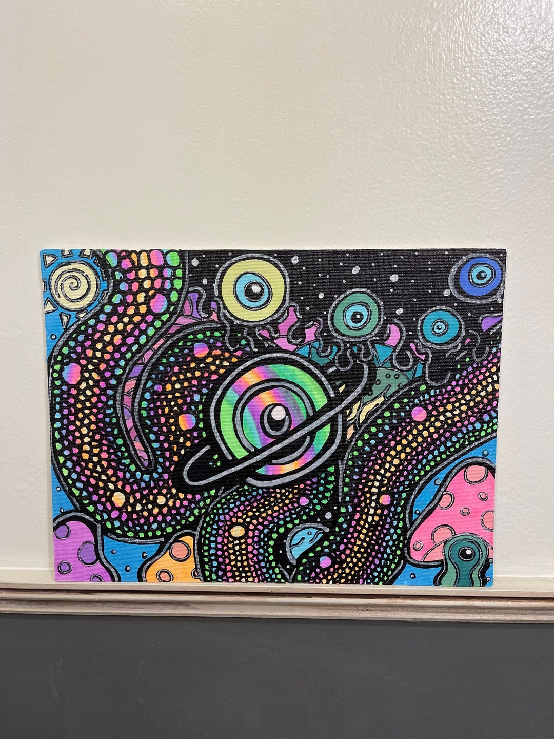Original Trippy Painting Canvas Wall Art - Etsy