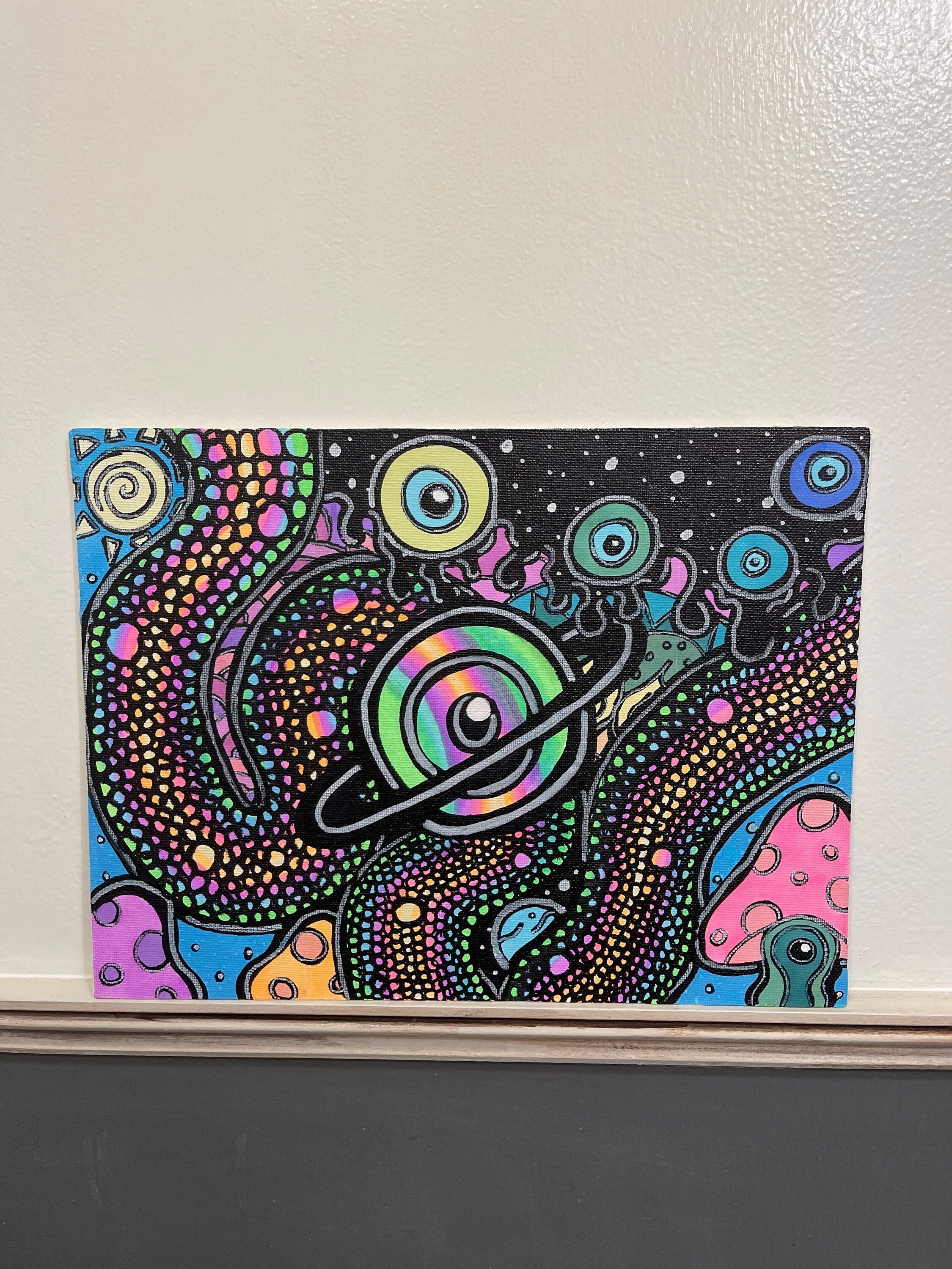 Original Trippy Painting Canvas Wall Art - Etsy