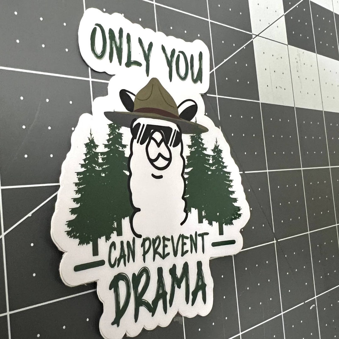 Drama Llama Vinyl Sticker - Etsy