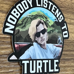 North Shore | Turtle Sticker | Nobody Listens Quote | Surf Decal - Etsy