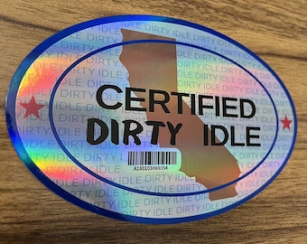 Certified Clean Idle Sticker - Etsy