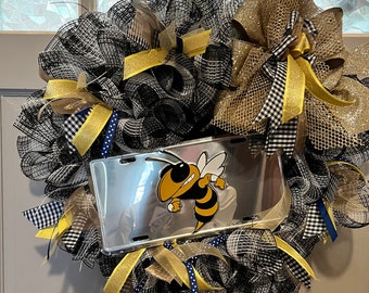 Georgia Tech Wreath - Etsy