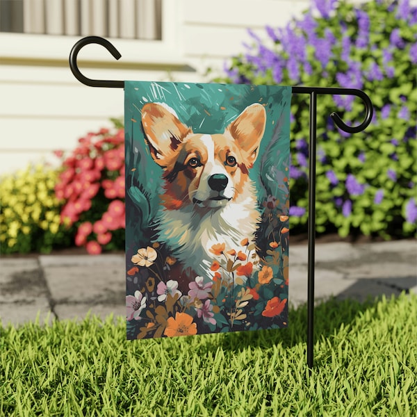 Corgi Garden Flag - Etsy