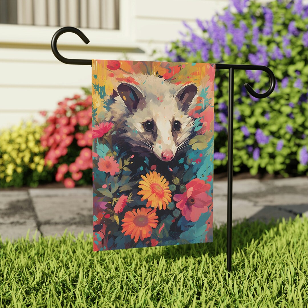 Possum Garden Flag for Opossum Lovers Yard Art Opossum Decor - Etsy