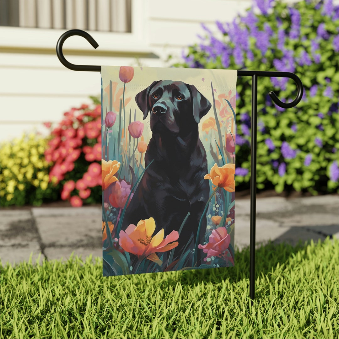 Black Lab Garden Flag for Black Labrador Dog Lovers, Yard Sign Black ...